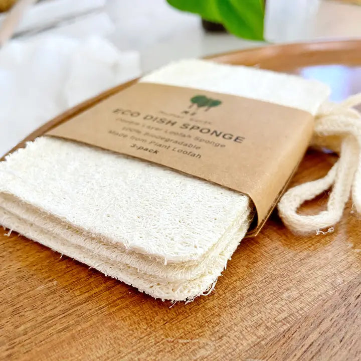 Compostable Double-Layer Loofah Sponge 3-Pack – Nudge Eco Store