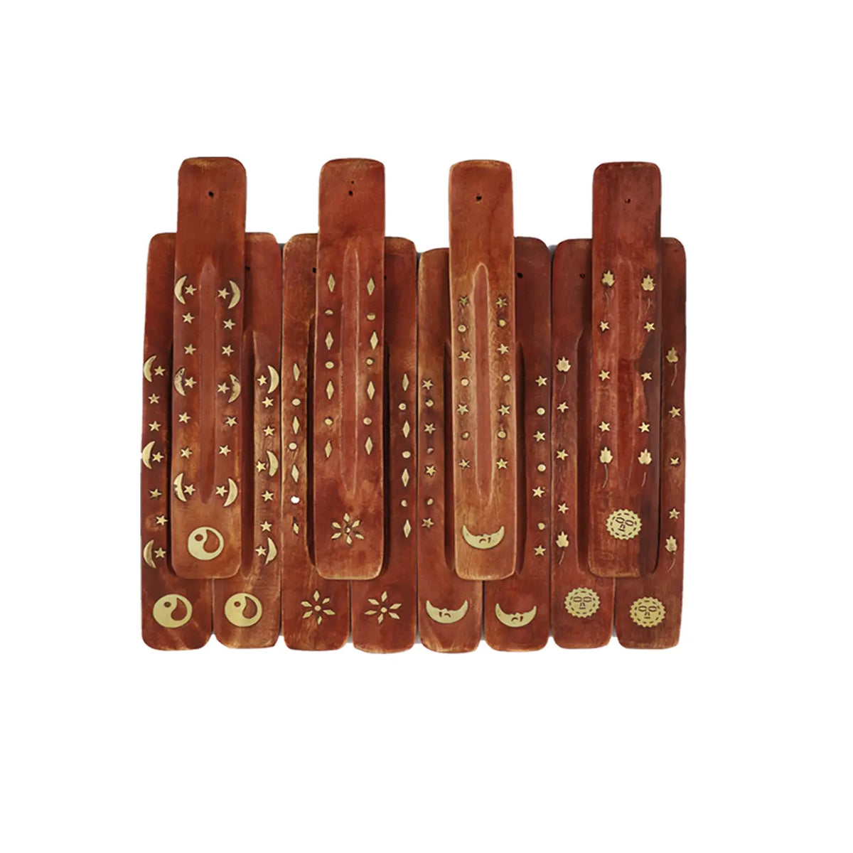 Wooden Incense Ash Catchers - Assorted Brass – Nudge Eco Store